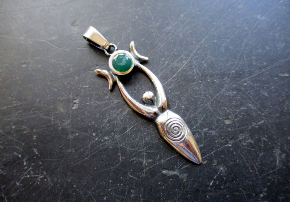 Gaja, Erdmutter Anhänger mit Chrysopras (Neu (gemäss Beschreibung)) in ...