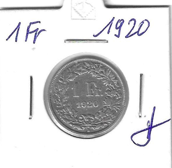 Monnaie Suisse 1 Fr 1920 | Kaufen auf Ricardo