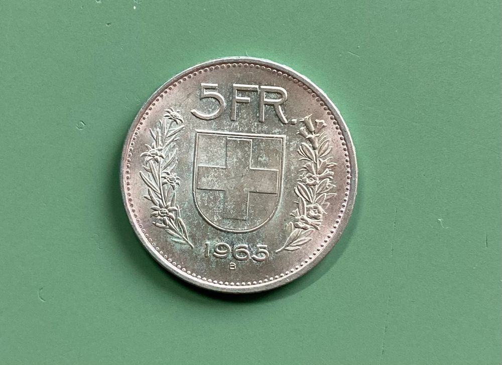 Schweizer silber Fünflieber ( 5Fr. ) von 1965 | Kaufen auf Ricardo