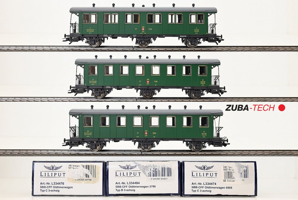 Liliput 3x Oldtimerwagen der SBB H0 GS mit OVP (Gebraucht) in St. Gallen für CHF 61 – mit ...