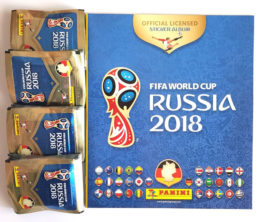 Panini WM 2018 DE Bundle Album plus 100 Tüten (Neu und originalverpackt ...