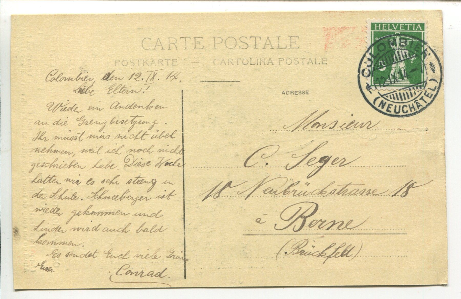 AK 1914 Grenzbesetzung 1914 Gott sei mit dir mein Mutterland (Gebraucht ...