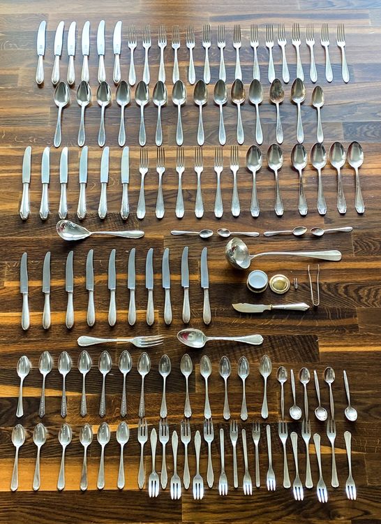 Silberbesteck / Tafelsilber - 116-teilig / mit Prägung (Gebraucht) in Luzern für CHF 151 – mit ...