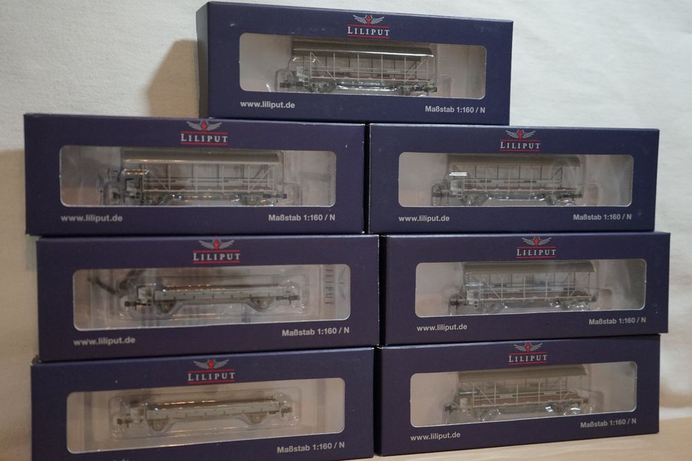 Spur N Hobbytrain BLS Autosteuerwagen+Liliput Autowagen Set (Neu und ...