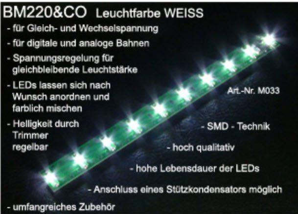 6x MB220&CO Wagenbeleuchtungen Bausatz neu Weiss (Neu und ...