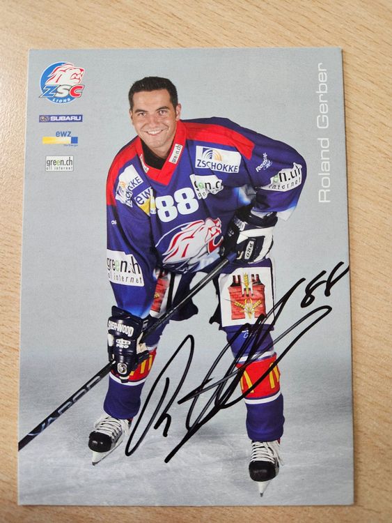Autogrammkarte Roland Gerber ZSC Lions Zürich Eishockey NLA | Kaufen ...