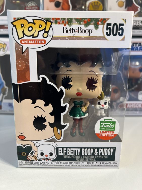 Funko POP! Betty Boop Elf Betty Boop & Pudgy Edition Limitée (Neu und ...