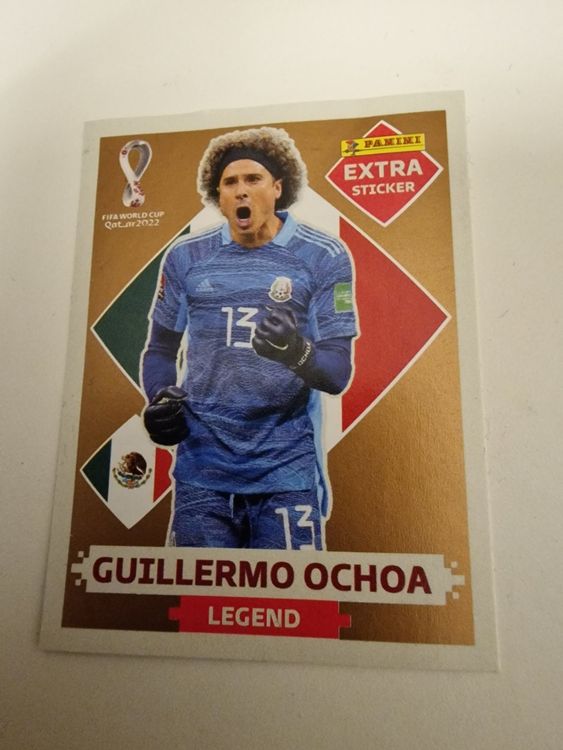 Panini Extra Sticker WM 22 Guillermo Ochoa (Neu und originalverpackt ...