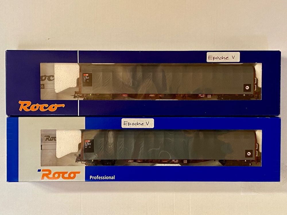 2 x Roco 47606 (H0 GS) SBB Schiebeplanenwagen Rilns (Gebraucht) in ...