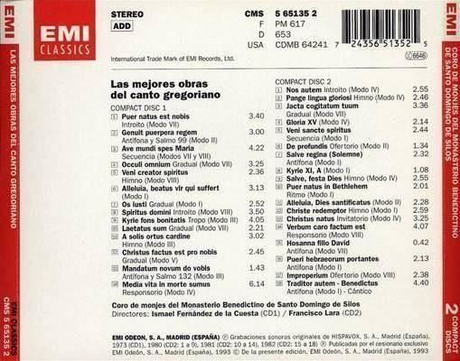 Mejores Obras del Canto Gregoriano 2CD Boxset Medieval Chant (Neu ...