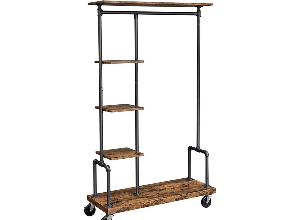 Garderobenständer Kleiderständer Rollen 5 Ablagen SOLARIS (Neu und originalverpackt) in Lachen ...