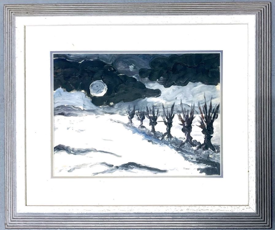 Gemälde Winterlandschaft Mondlicht gerahmt signiert (Gebraucht) in Kriens für CHF 150 – nur ...