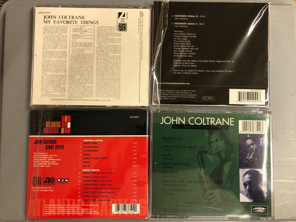 4 CDs JOHN COLTRANE Sammlung Jazz Hard Bop Free Jazz Modal (Gebraucht) in Solothurn für CHF 10 ...