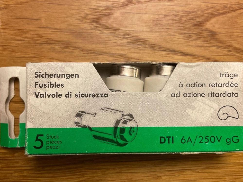 4 Stück DTI Sicherungen 6A/250V Träge (Neu (gemäss Beschreibung)) in ...