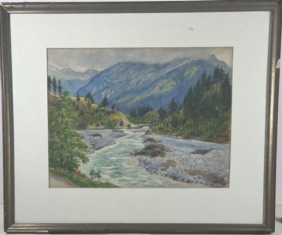 Berglandschaft Aquarell mit See Ansicht von Börner (Gebraucht) in Root für CHF 19 – mit ...