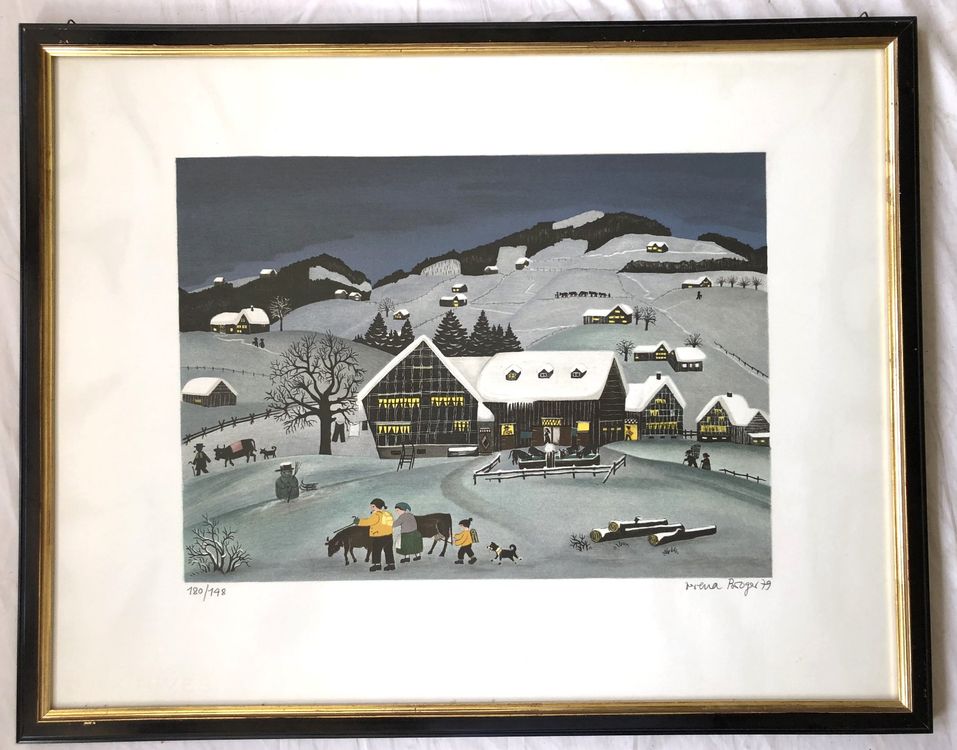 Verena Broger - Lithografie - "Vier Jahreszeiten: Winter" | Kaufen auf Ricardo