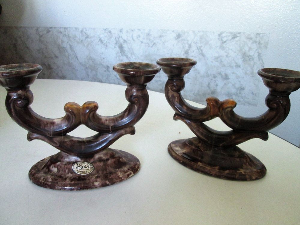 2 Vintage-Kerzenhalter aus Keramik (Gebraucht) in Sementina für CHF 20 – mit Lieferung auf ...