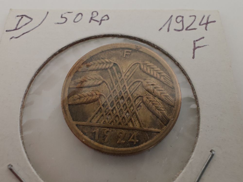 Alte Münzen Deutsches Reich 1924 50 Rentnerpfennig (Lh3) | Kaufen auf Ricardo