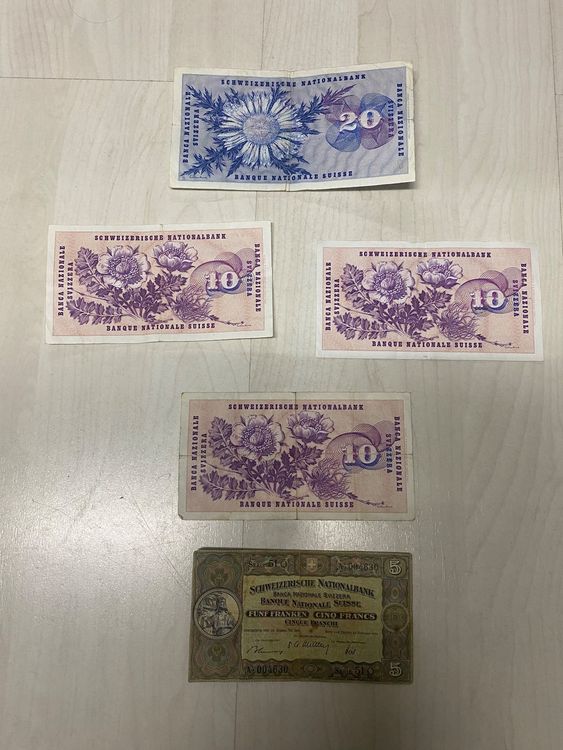 CH Banknoten Diverse (1) (Gebraucht) in Ballwil für CHF 30 – mit ...