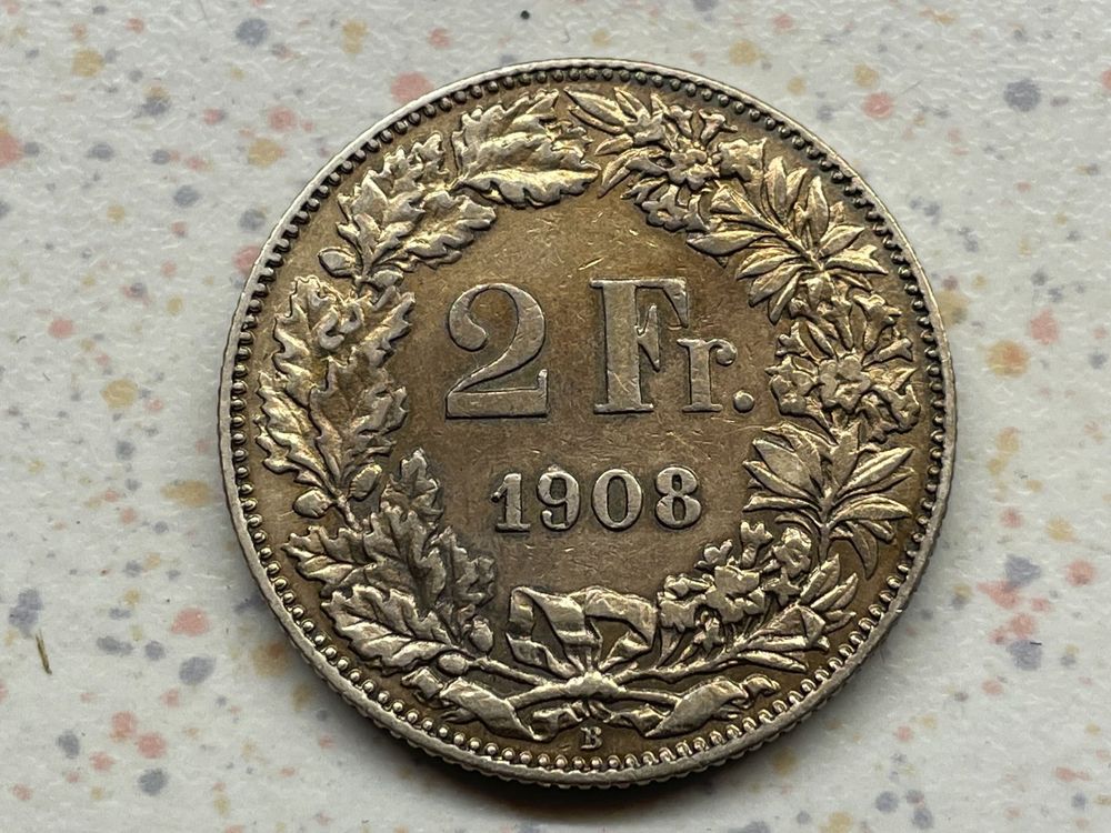 1908 2 Franken ss-vorzüglich ! sehr selten !!!! | Kaufen auf Ricardo