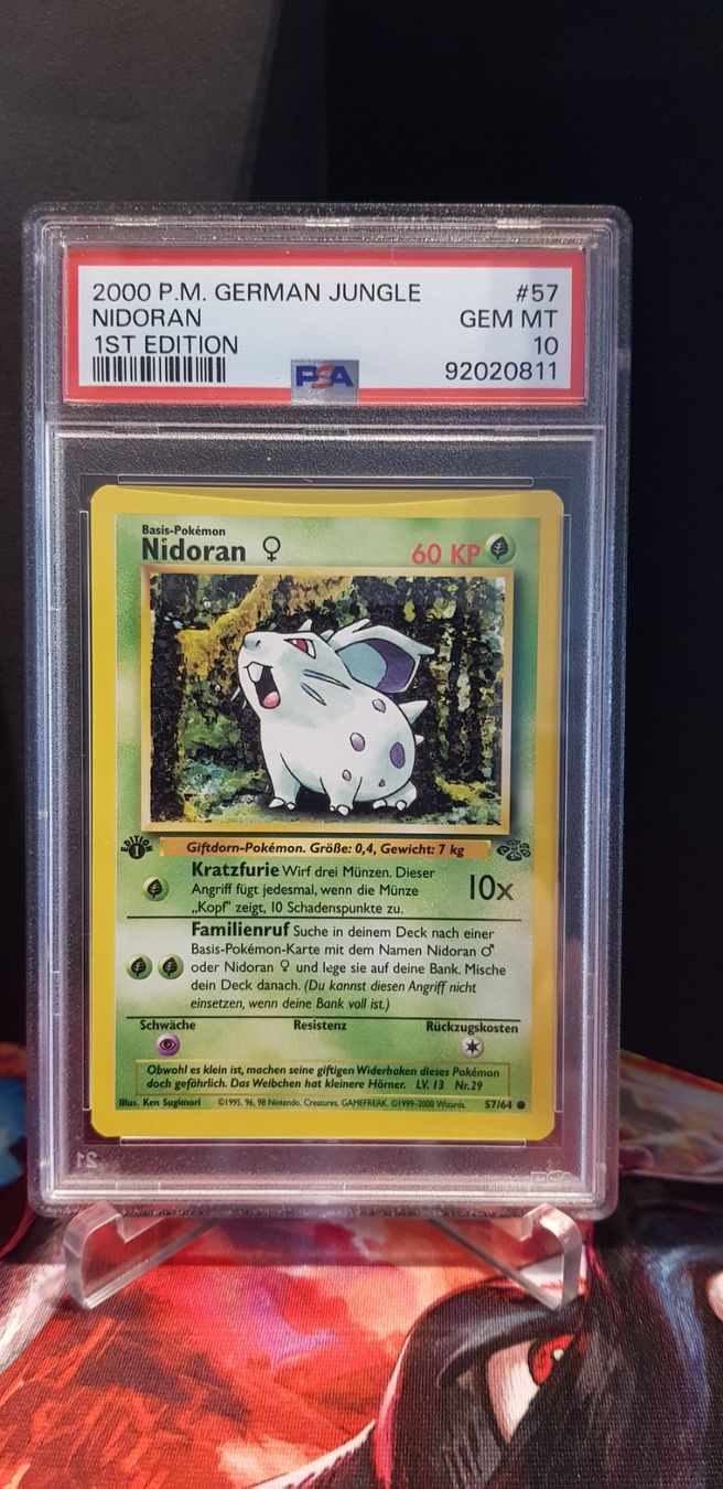 Pokemon Nidoran (w) 1st Edition, Dschungel PSA 10 Mint! (Neu (gemäss ...
