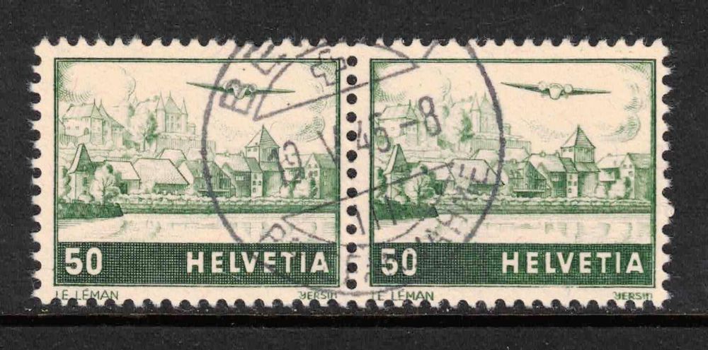 1941 Flugpost Doppelprägung Nr. F29.DD ʘ, Kat.650.- (Neu (gemäss Beschreibung)) in Nuglar für ...