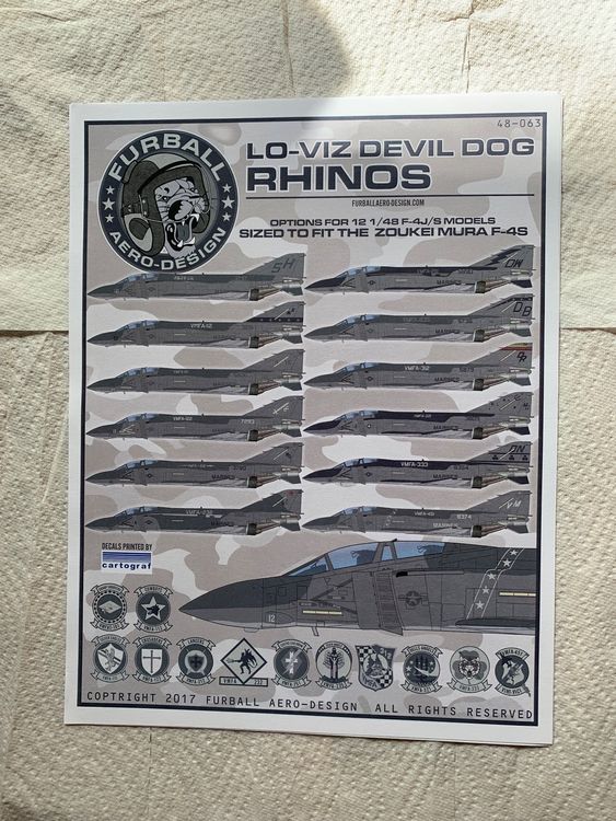 Furball decals Lo-viz Devil Dog RHINOS 48-063 (Gebraucht) in Pully für ...