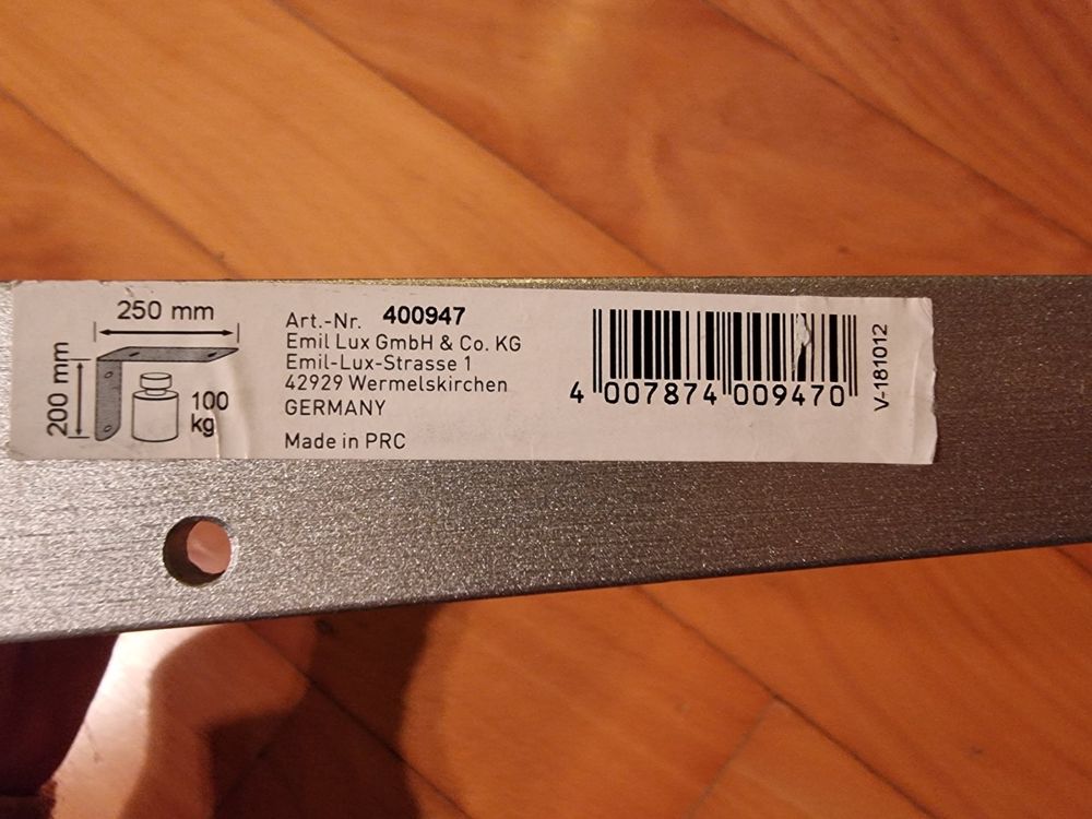 Schwerlast Konsole/ Regalträger von Emil Lux (Gebraucht) in Herrliberg ...