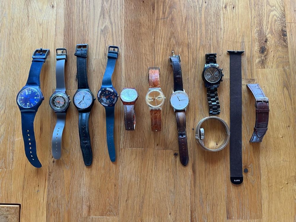 Swatch Uhren und Daniel Wellington 9Stk. Verkaufe ein Konvol (Gebraucht ...