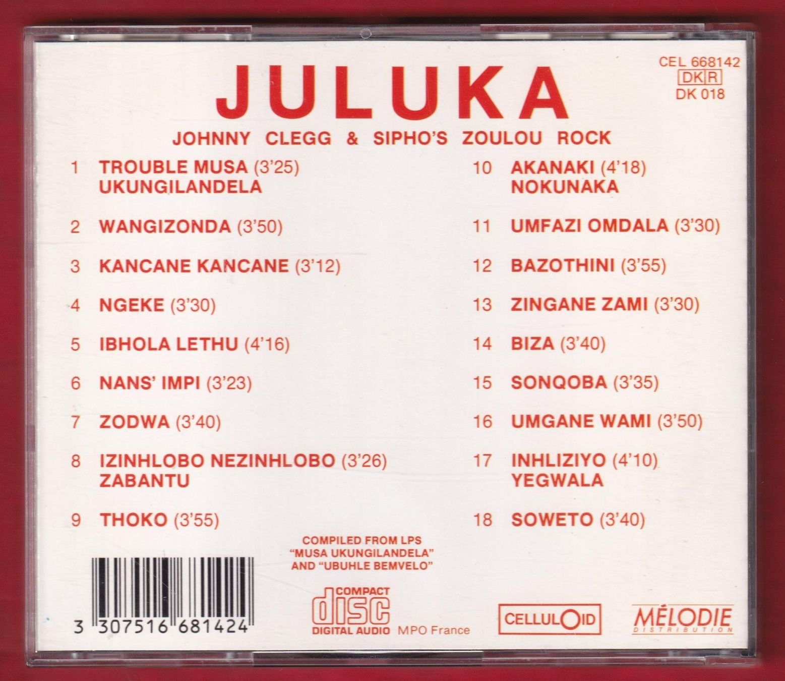 Juluka - Le Rock Zoulou De Johnny Clegg & Sipho (CD) (Gebraucht) in ...