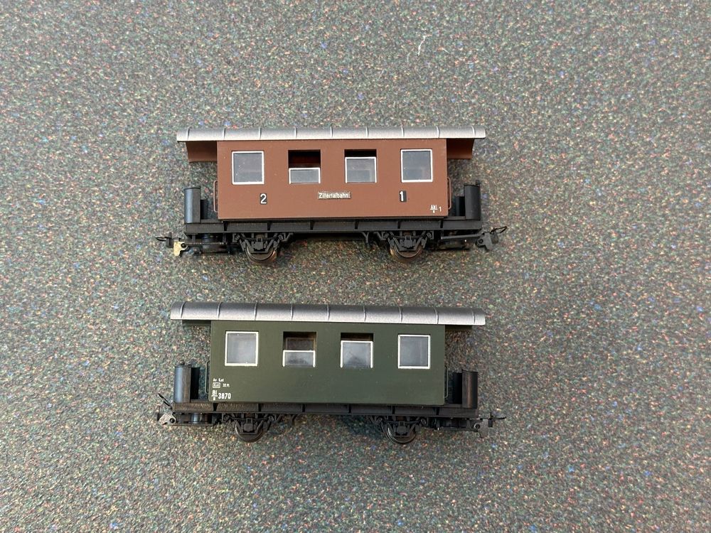 2x Liliput H0e Waggon der Zillertalbahn Personenwagen (Gebraucht) in ...