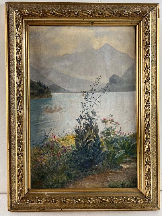 Antike Landschaft Gemälde Signiert mit Jugendstil Rahmen (Gebraucht) in Neuhausen am Rheinfall ...