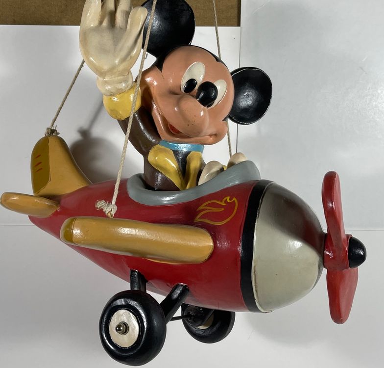 Vintage grosse Disney Micky Maus Pilot Skulptur (Gebraucht) in Root für ...