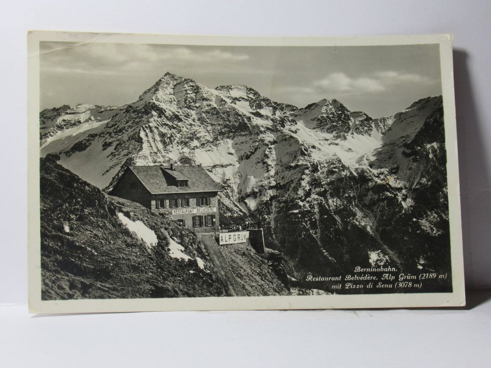 AK Berninabahn , Restaurant Belvédère , Alp Grüm 1929 (Gebraucht) in ...