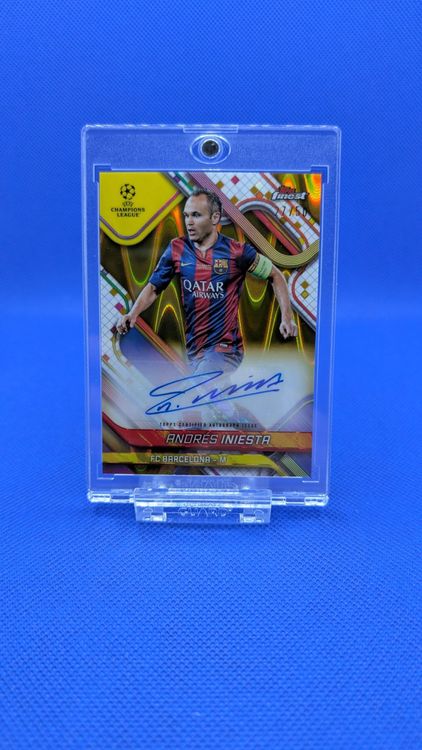 2024/25 Topps Finest Andrés Iniesta GOLD REFRACTOR AUTO /50 (Neu ...