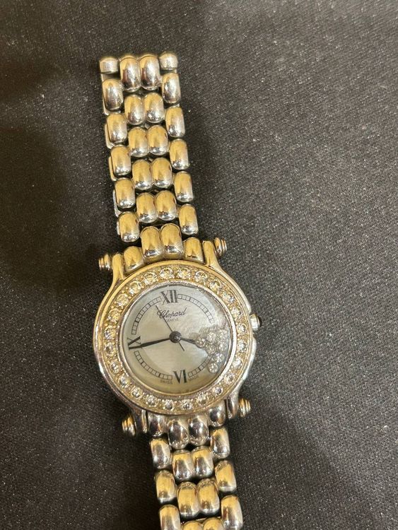 Chopard Happy Diamonds Watch - Diamond Bezel - Silver - 40 c (Gebraucht ...