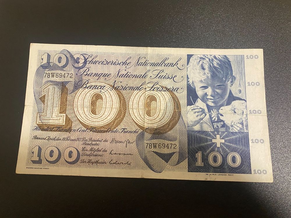 100 Franken 1971 | Kaufen auf Ricardo