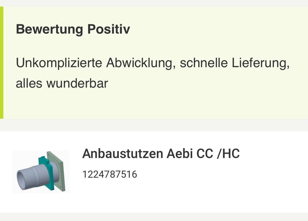 Anbaustutzen Motormäher Aebi CC /HC/TC07 (Neu (gemäss Beschreibung)) in ...