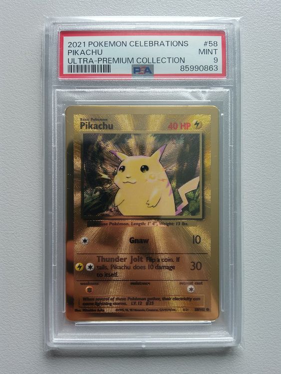 Pikachu PSA 9 - Mint Celebrations Gold Metal Card Base Set | Kaufen auf ...
