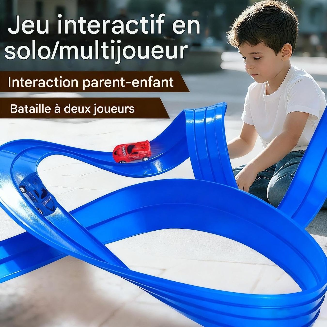 Flexible Autorennbahn Kinder 5 Meter Rennbahn Auto Spielzeug (Neu ...