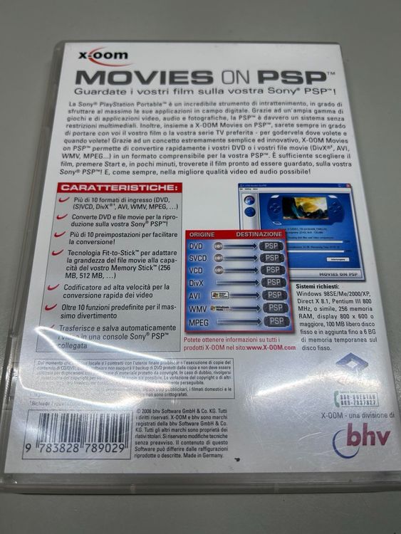 X-OOM Movies on PSP PC (CD-ROM) software (Usato) a Giubiasco per CHF 9. ...