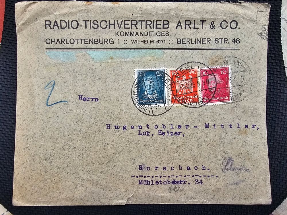 Briefumschlag Deutsches Reich (1926) (Gebraucht) in Dallenwil für CHF 2 – mit Lieferung auf ...