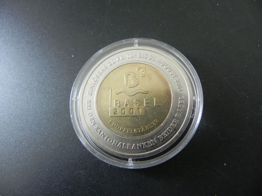 Basel 1 Doppelstäbler 2001 - 10 Franken (Gebraucht) in Biel/Bienne für ...