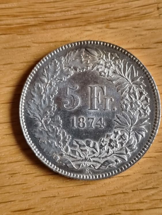 5 Franken 1874 B. sitzende Helvetia TOP | Kaufen auf Ricardo