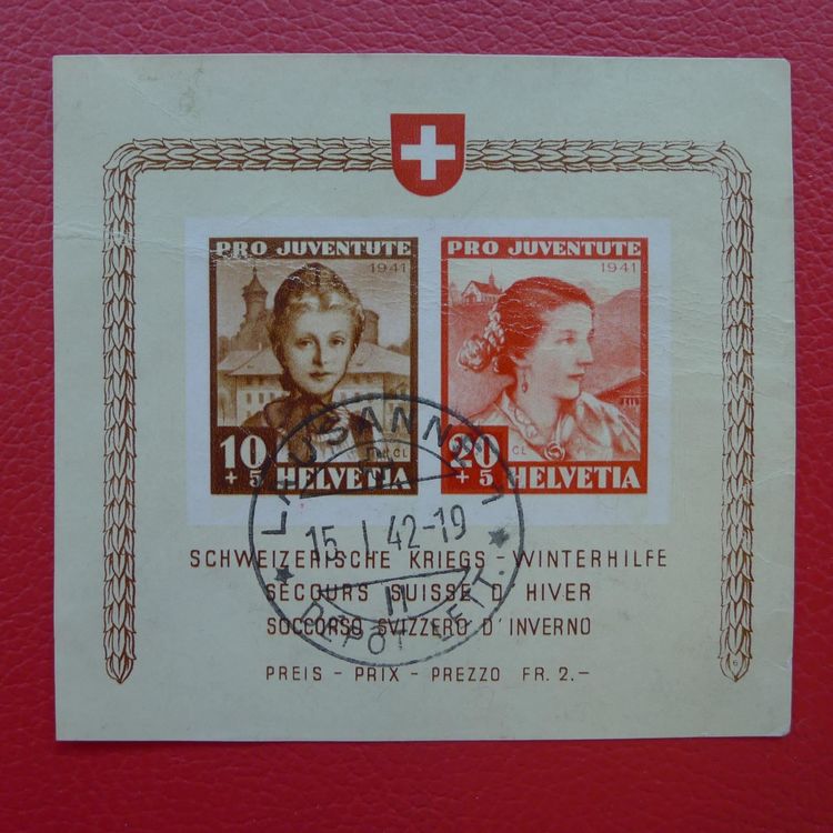 1941 PJ-Block LAUSANNE SBK: 500.- | Kaufen auf Ricardo