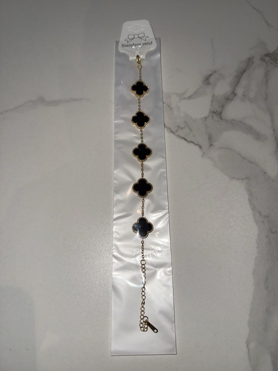 Black Clover Stainless Steel Bracelet NEW! 🍀 (black&gold) (Neu und ...