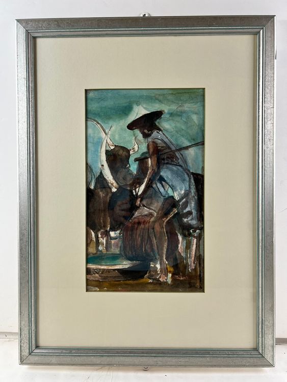 Rinderhirte Aquarell Signiert. (Gebraucht) in Neuhausen am Rheinfall für CHF 10 – mit Lieferung ...