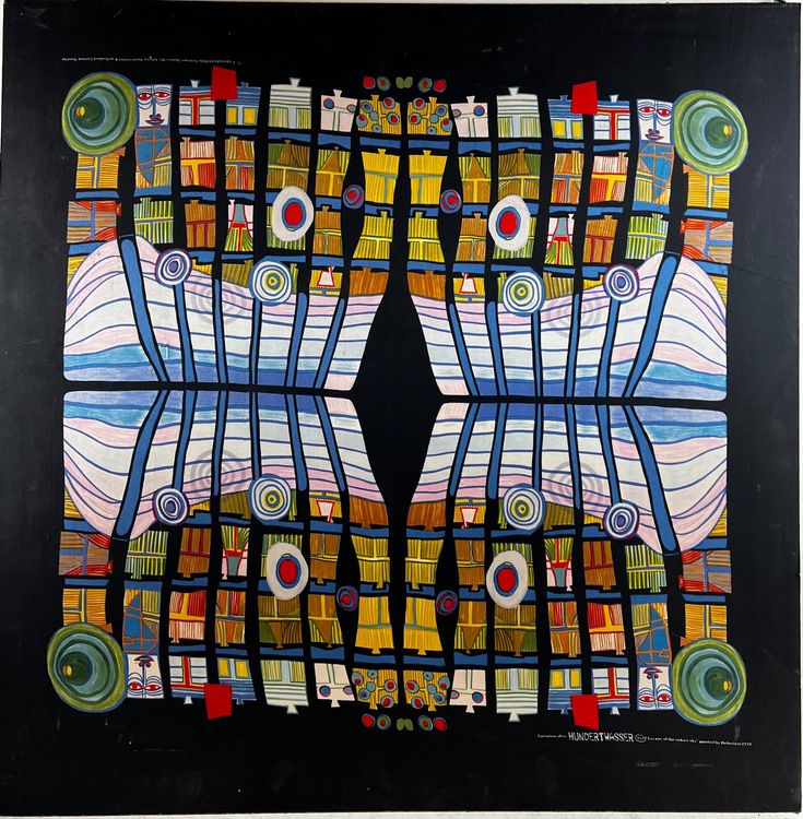 Friedensreich Hundertwasser Bild auf Stoff | Kaufen auf Ricardo