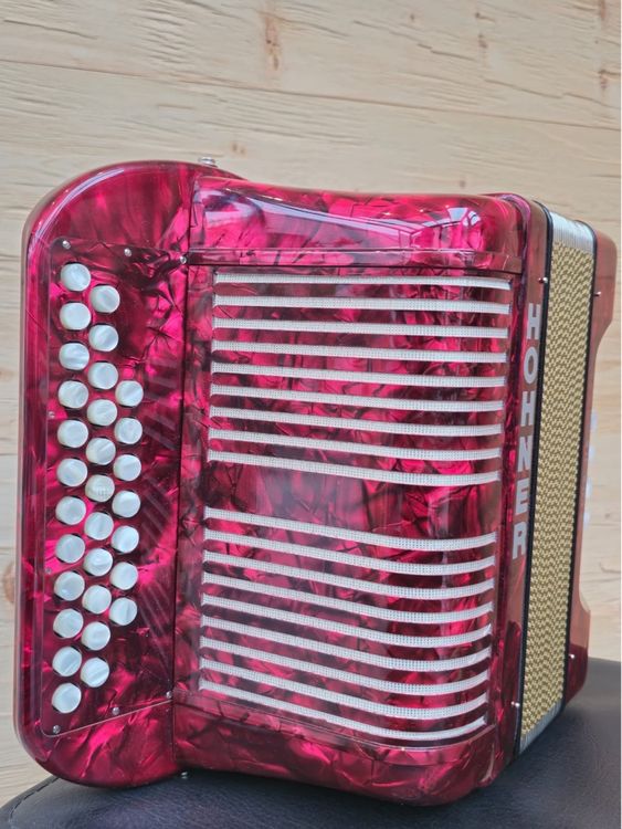 Hohner Club IIB Handharmonika Akkordeon rot | Kaufen auf Ricardo