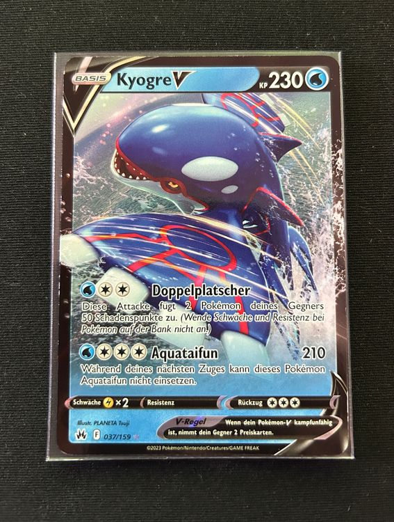 Kyogre V Ultra Rare 037/159 Zenit der Könige Pokémon (Gebraucht) in ...